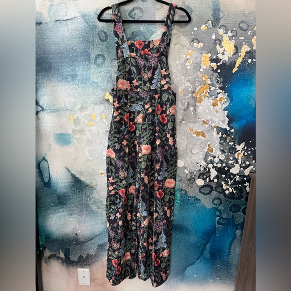 Cider | Jeans | Cider Lightweight Corduroy Floral Wide Leg Overalls ...